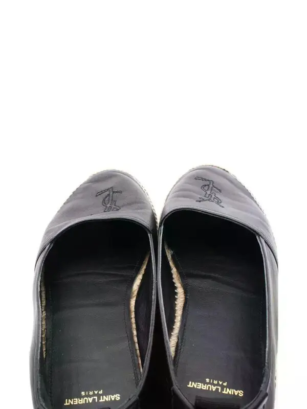 Saint Laurent Leather Cassandra Logo Detail Espadrilles