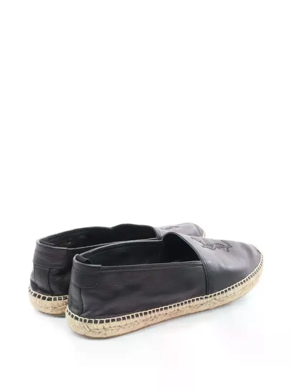 Saint Laurent Leather Cassandra Logo Detail Espadrilles