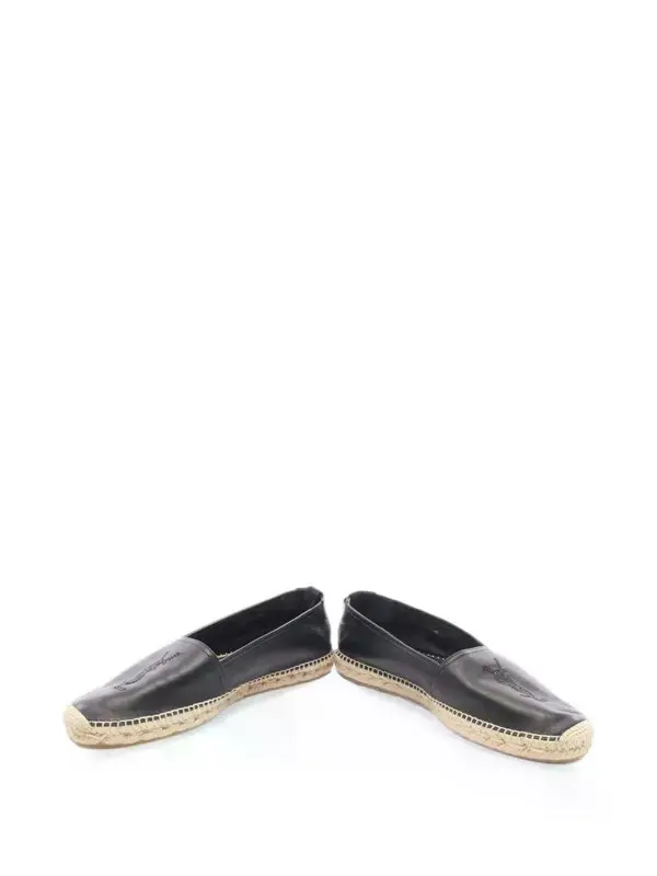 Saint Laurent Leather Cassandra Logo Detail Espadrilles