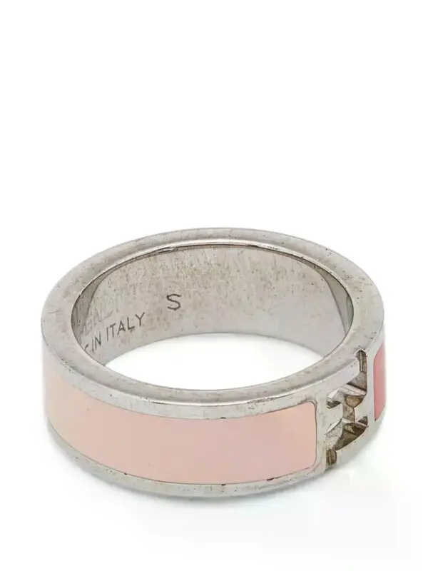 Fendi Tone Logo Band Ring