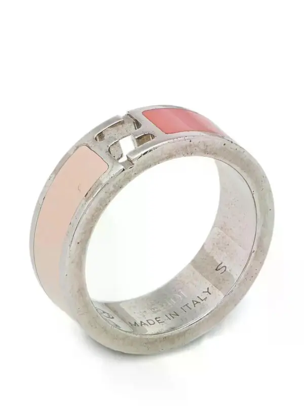 Fendi Tone Logo Band Ring
