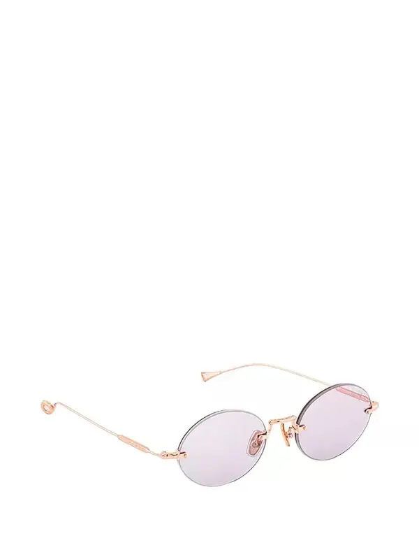 EYEPETIZER Rose- Tone Round Frame Sunglasses - Gold