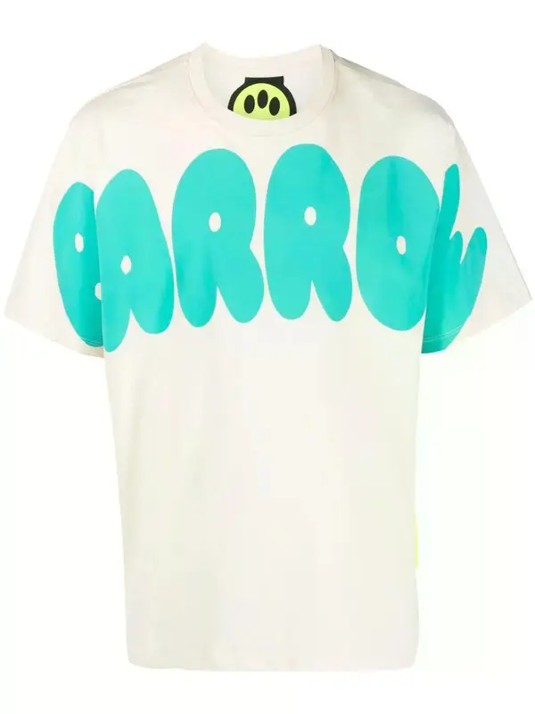 BARROW Cotton Logo Print T-shirt - Neutrals