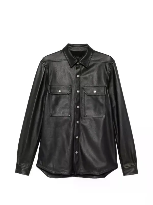 Rick Owens Outershirt Leather Shirt Jacket