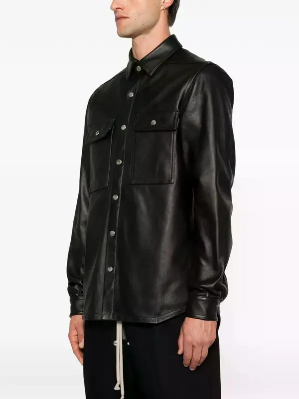 Rick Owens Outershirt Leather Shirt Jacket