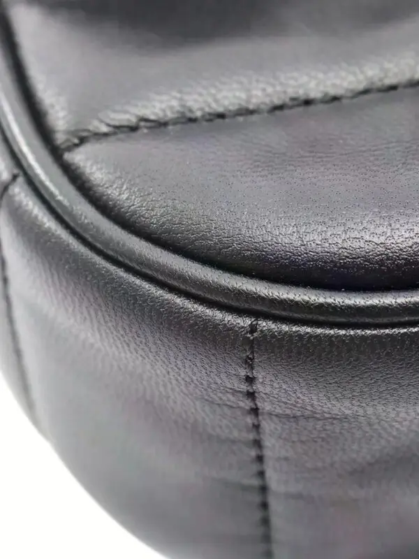 Celine Leather Matelasse Chain Shoulder Bag - Black