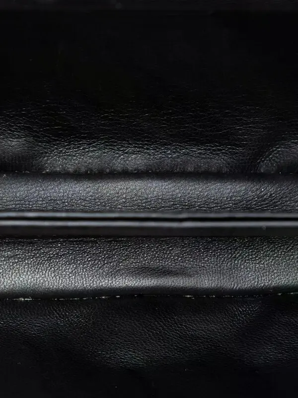 Prada Leather Frankenstein Clutch With Chain Crossbody Bag