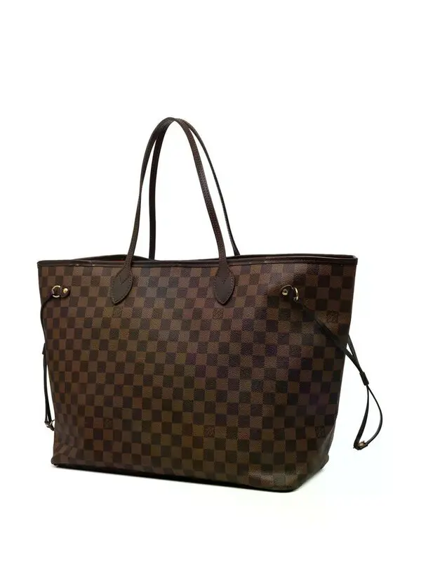 LOUIS VUITTON Damier Ebene Neverfull Gm Tote Bag - Brown