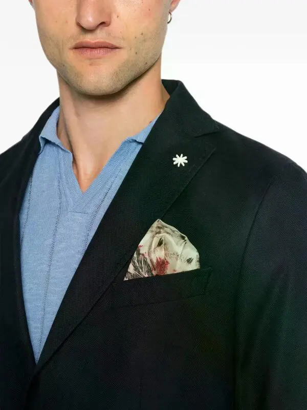 MANUEL RITZ Notched-lapel Single-breasted Cotton Blazer