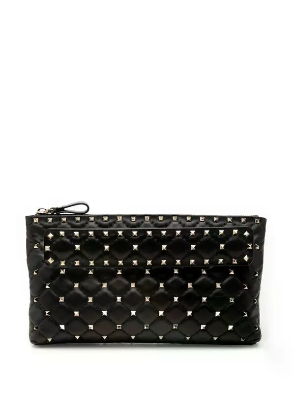 Valentino Garavani Nappa Rockstud Spike Clutch Bag