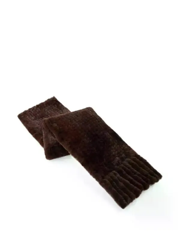 Pinko Faux-fur Fringed Scarf
