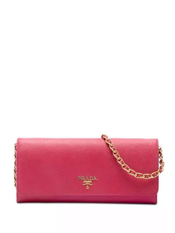 Prada Saffiano Leather Wallet On Chain Crossbody Bag