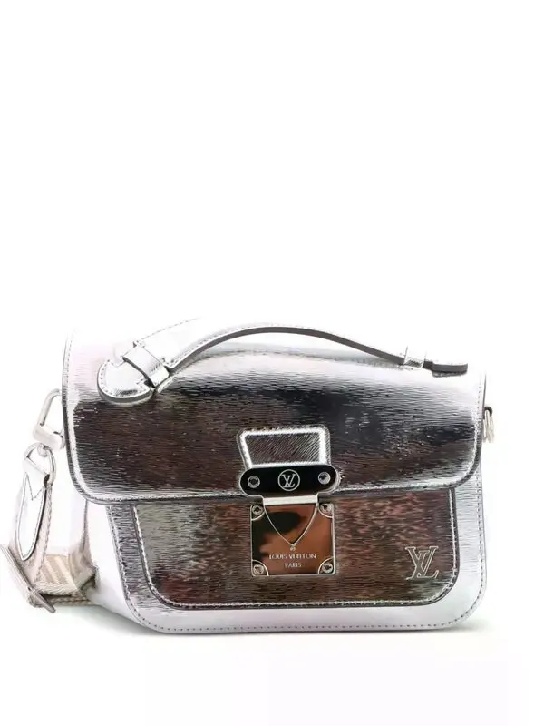 LOUIS VUITTON Monceau Distorted Epi Leather Shoulder Bag - Silver