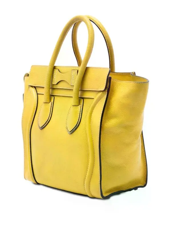 Celine Micro Luggage Tote Bag - Yellow