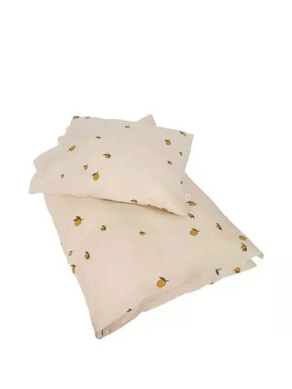 KONGES SLØJD Lemon-print Bedding Set - Neutrals
