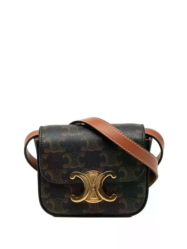 Celine Triomphe Coated Canvas Claude Crossbody Bag