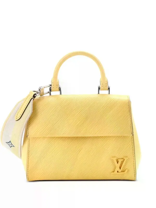 LOUIS VUITTON Cluny Top Handle Bag Epi Leather Mini Satchel - Yellow