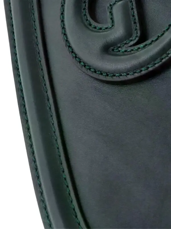 Gucci Blondie Nm Top Handle Bag Canvas With Leather Medium Shoulder Bag - Green