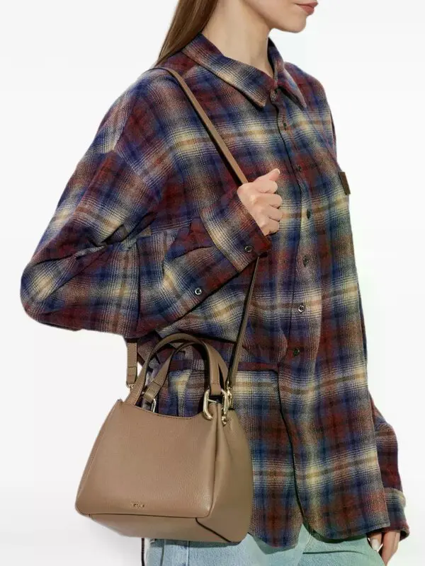 Furla Mini Nuvola Grained Leather Tote Bag - Neutrals