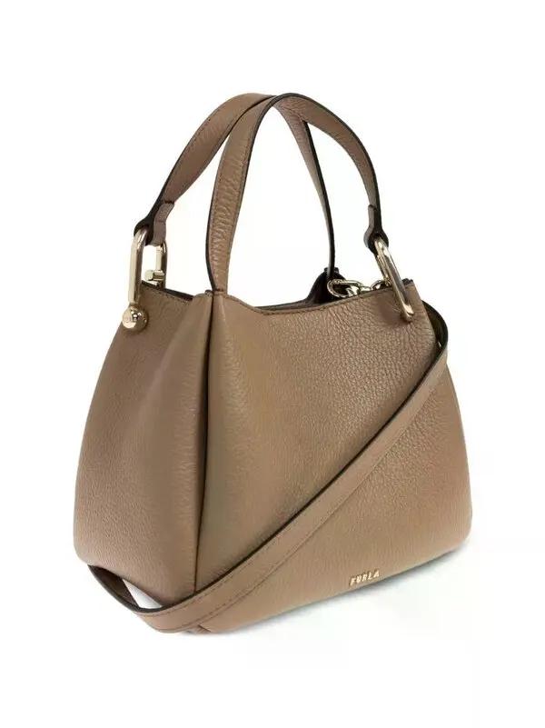 Furla Mini Nuvola Grained Leather Tote Bag - Neutrals