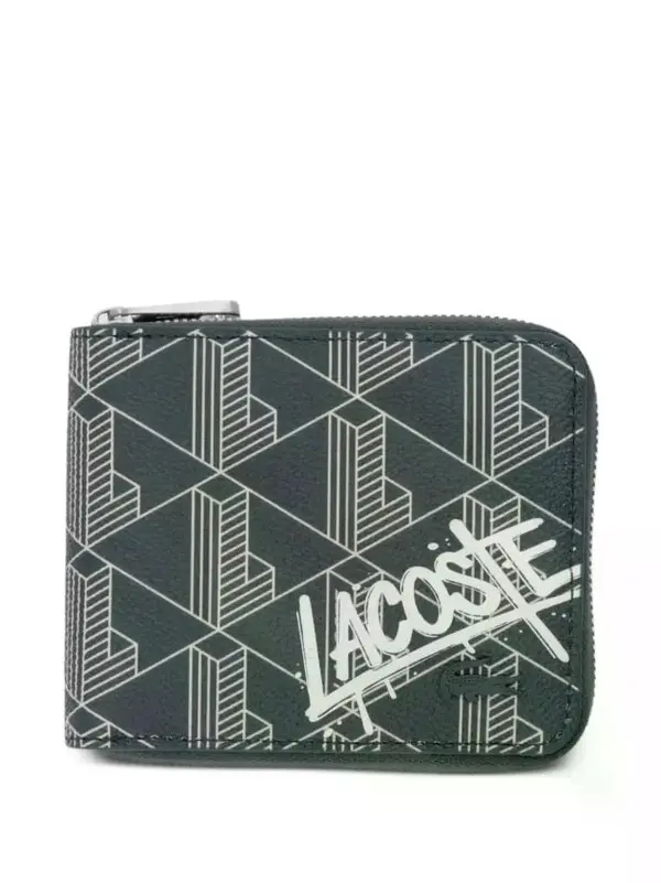 Lacoste Monogram-print Logo-print Wallet - Green