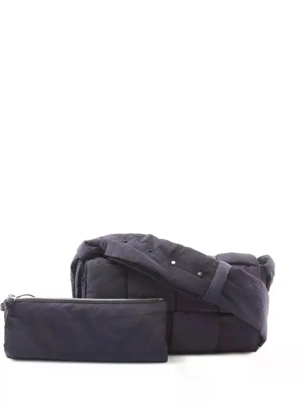 Bottega Veneta 2010s Padded Tech Cassette Shoulder Bag - Blue