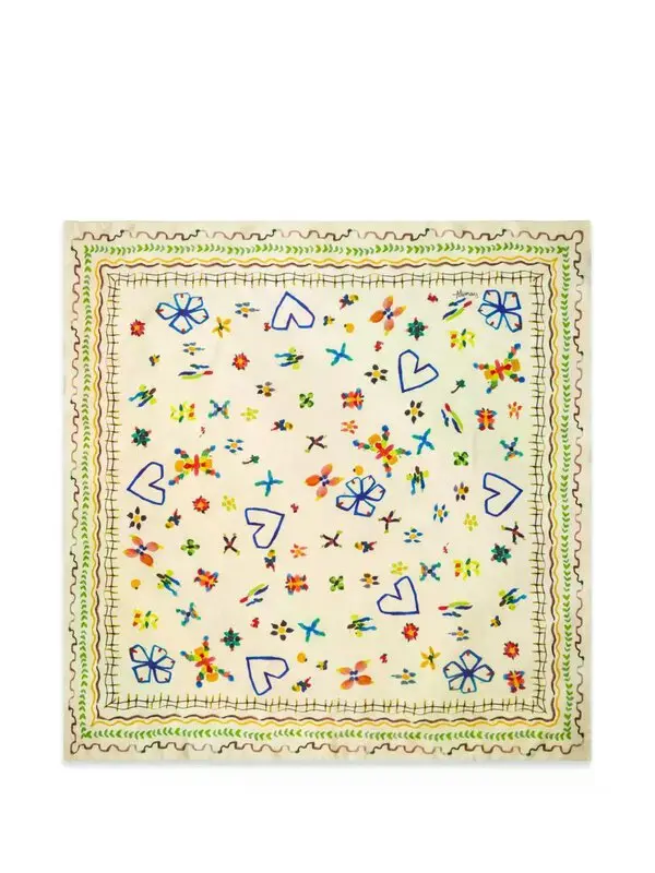 ALEMAIS Sidi Print Silk Scarf - Neutrals
