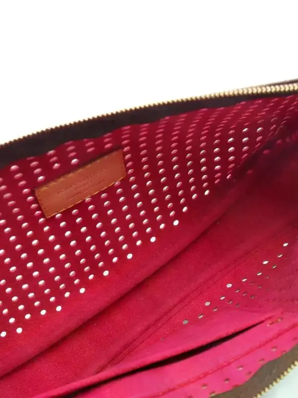 LOUIS VUITTON Monogram Perforated Pochette Shoulder Bag - Brown