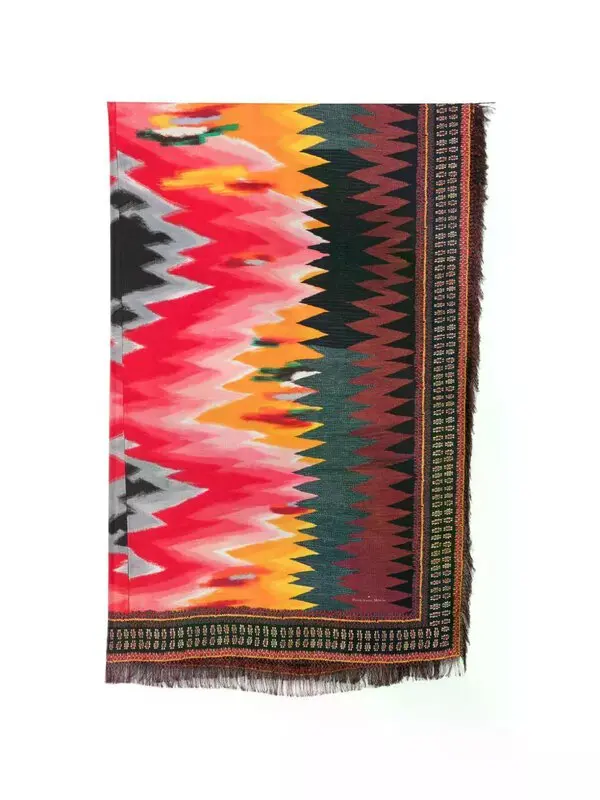 PIERRE-LOUIS MASCIA Frayed-edge Scarf - Red