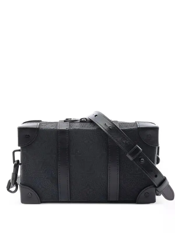 LOUIS VUITTON Taurillon Monogram Soft Trunk Shoulder Bag - Black