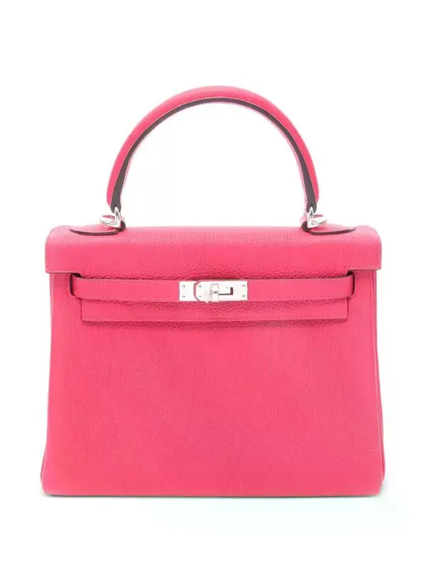 Hermès Kelly 25 Handbag In Togo Leather - Pink