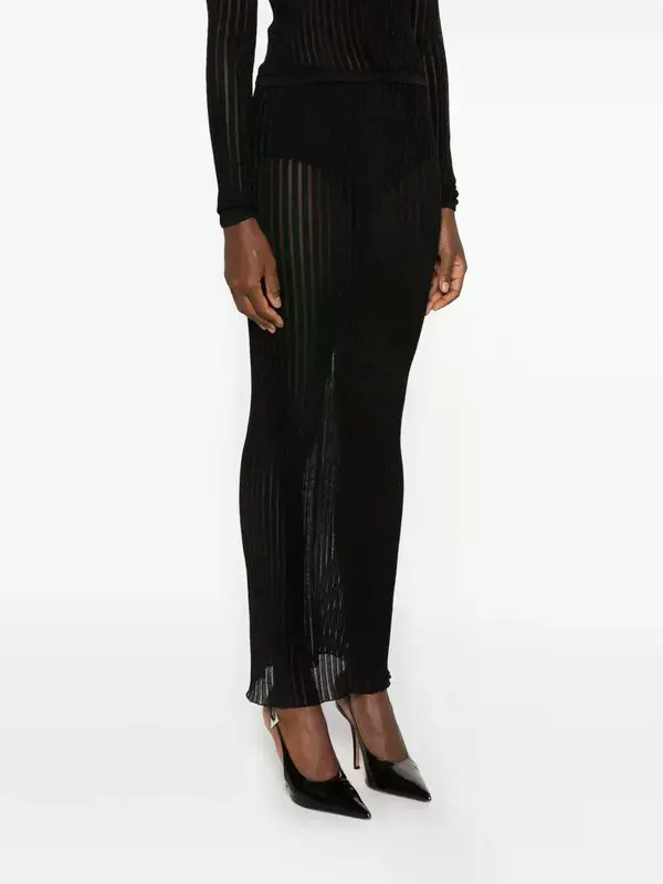 DONDUP Sheer Knit Maxi Skirt