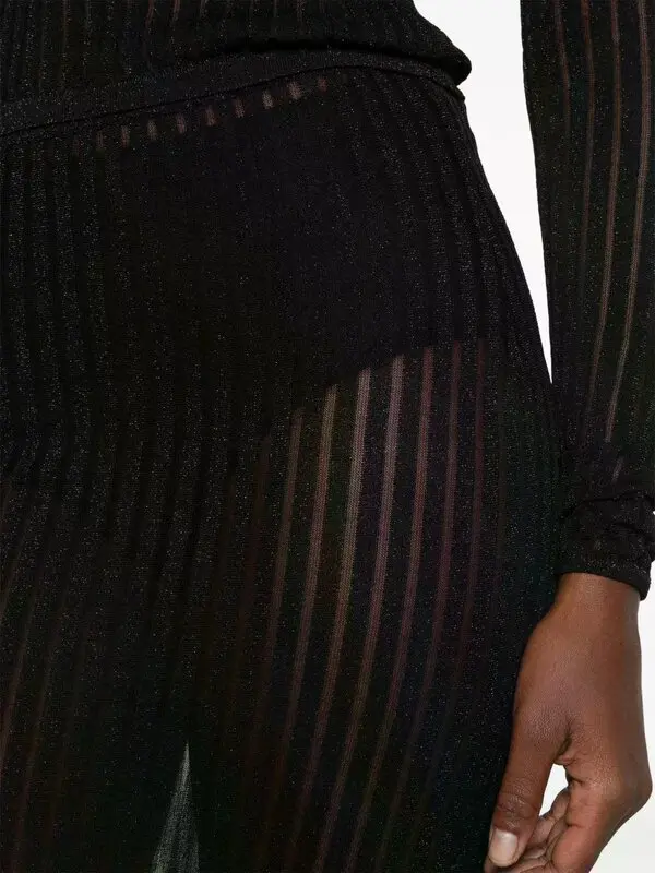 DONDUP Sheer Knit Maxi Skirt