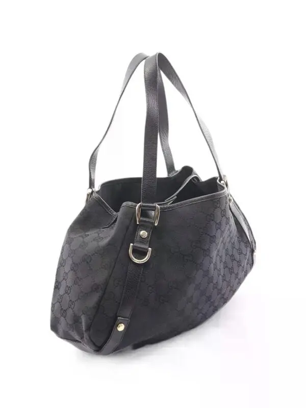 Gucci Abbey Gg Canvas Shoulder Bag - Black