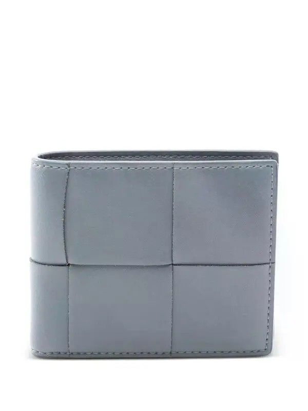 Bottega Veneta 2000s Maxi Intrecciato Bi-fold Wallet - Grey