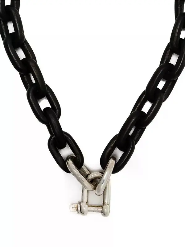 PARTS OF FOUR Charm Chain Necklace - Black