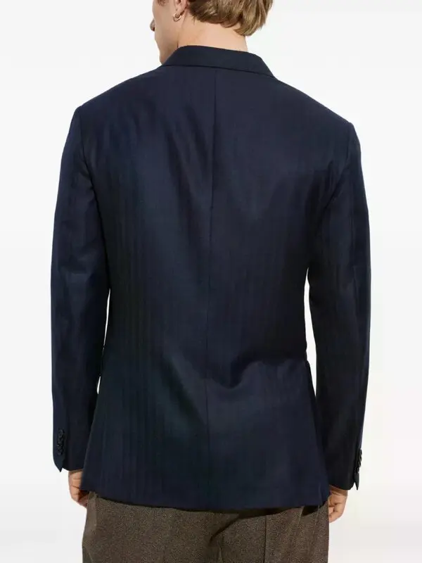 Brioni Double-breasted Herringbone Blazer
