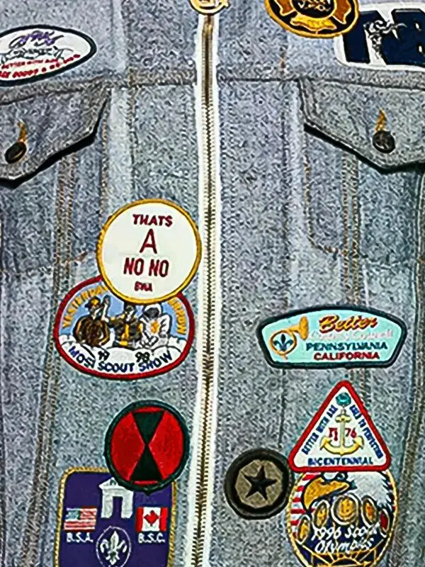 BETTER WITH AGE Reversible Patch-detail Denim Jacket