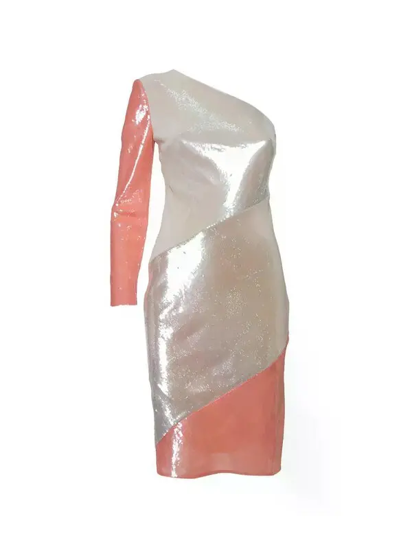Diane Von Furstenberg One-shoulder Sequin-embellished Midi Dress - Silver