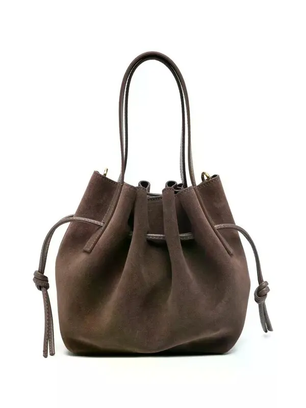 Yuzefi Mini Scallop Suede Tote Bag - Brown