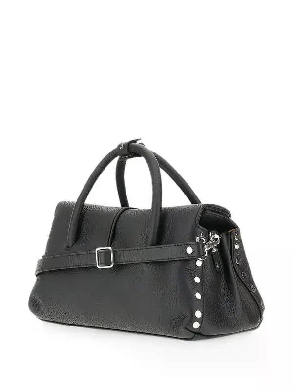 ZANELLATO Small Grain Leather Tote Bag - Black