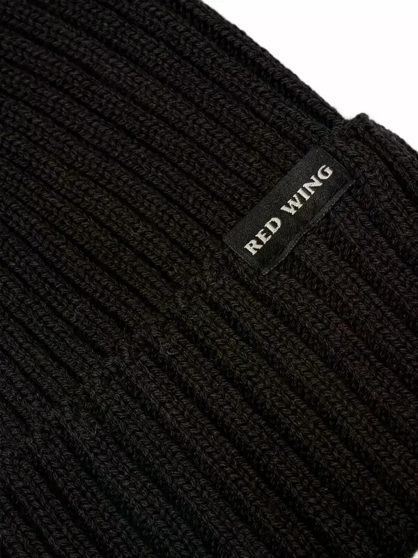 Red Wing Ribbed Beanie With Logo Patch
