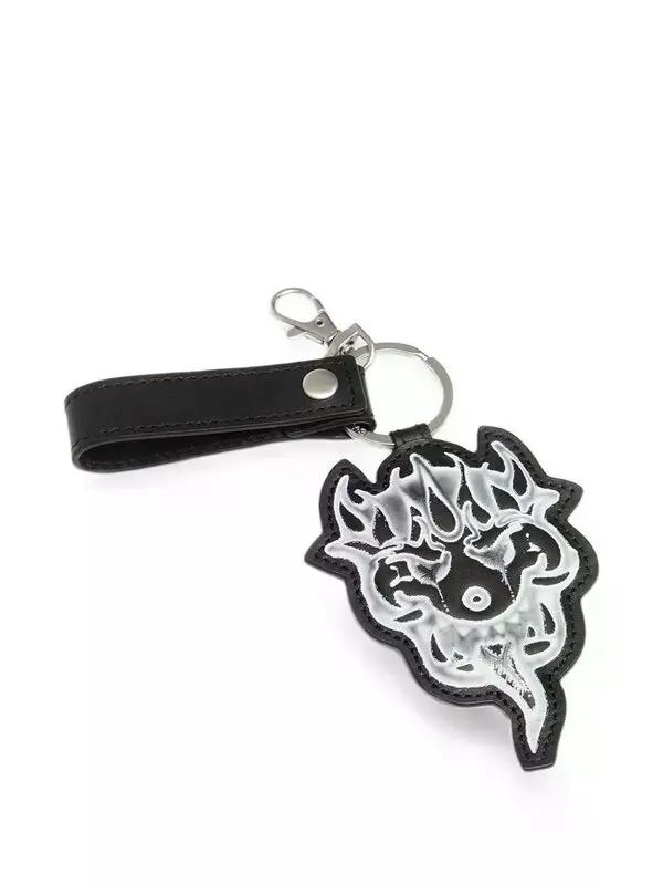 Y3 Chito Leather Keychain - Black