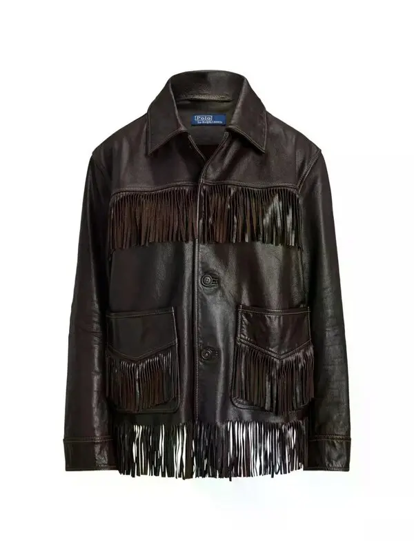 Polo Ralph Lauren Leather Fringe Jacket