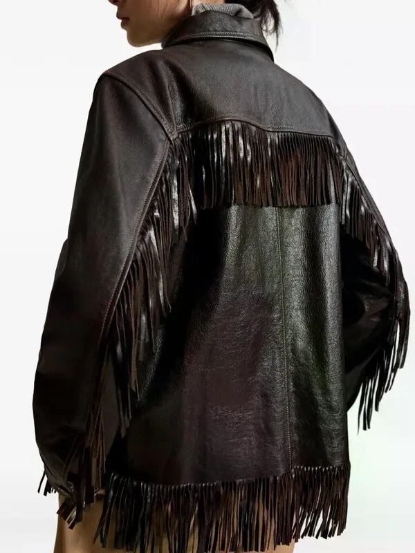 Polo Ralph Lauren Leather Fringe Jacket