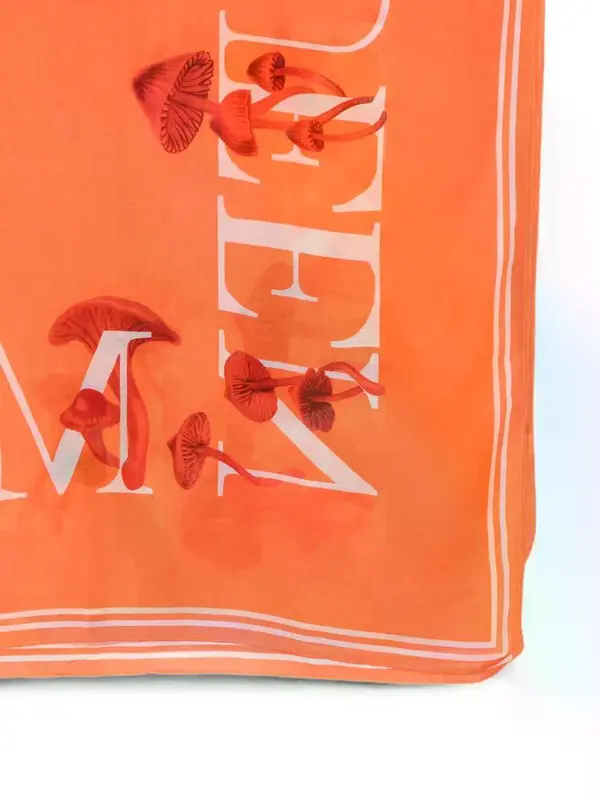 Alexander McQueen Mushroom-print Logo Scarf