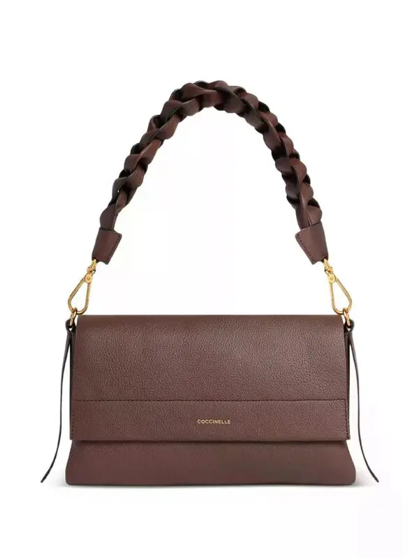 COCCINELLE Small Tote Bag With Braided Handle - Red