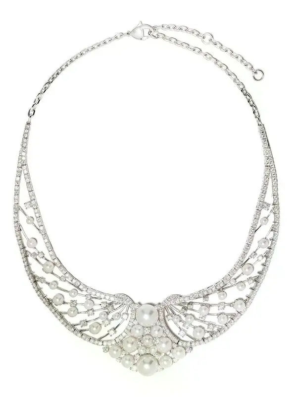 Yoko London 18kt White Gold Diamond And Pearl Necklace - Silver
