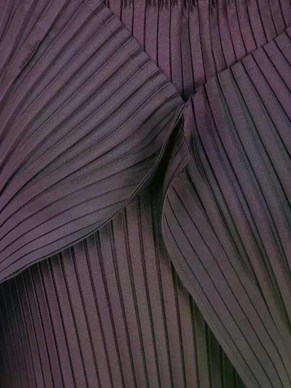 Issey Miyake Pleated Laye-effect Maxi Skirt