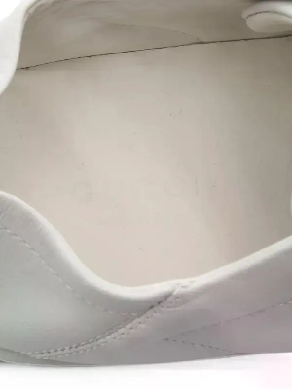 Gucci Bee Web Stripe Leather Sneakers